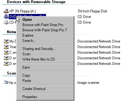 "How To" for checking for a DVD/CD Rom burner
